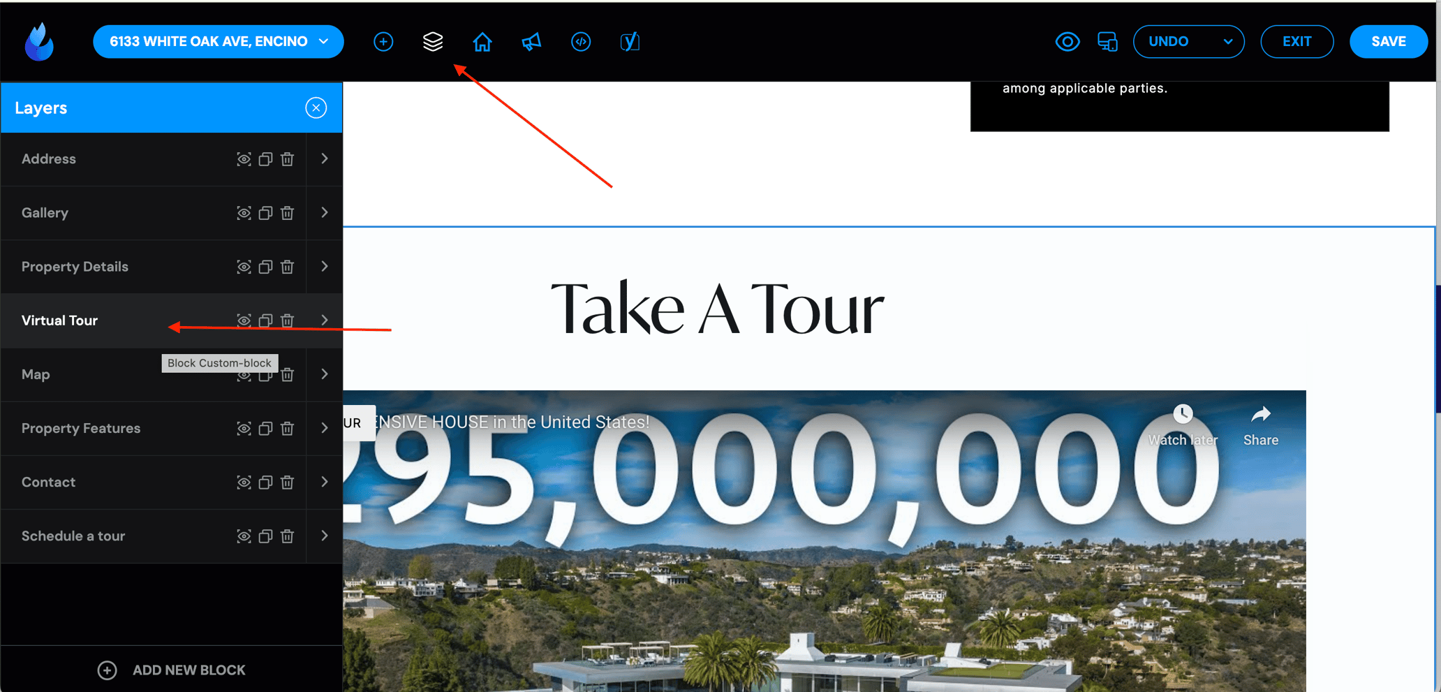 Listings Hub: Matterport 3d tour embeds